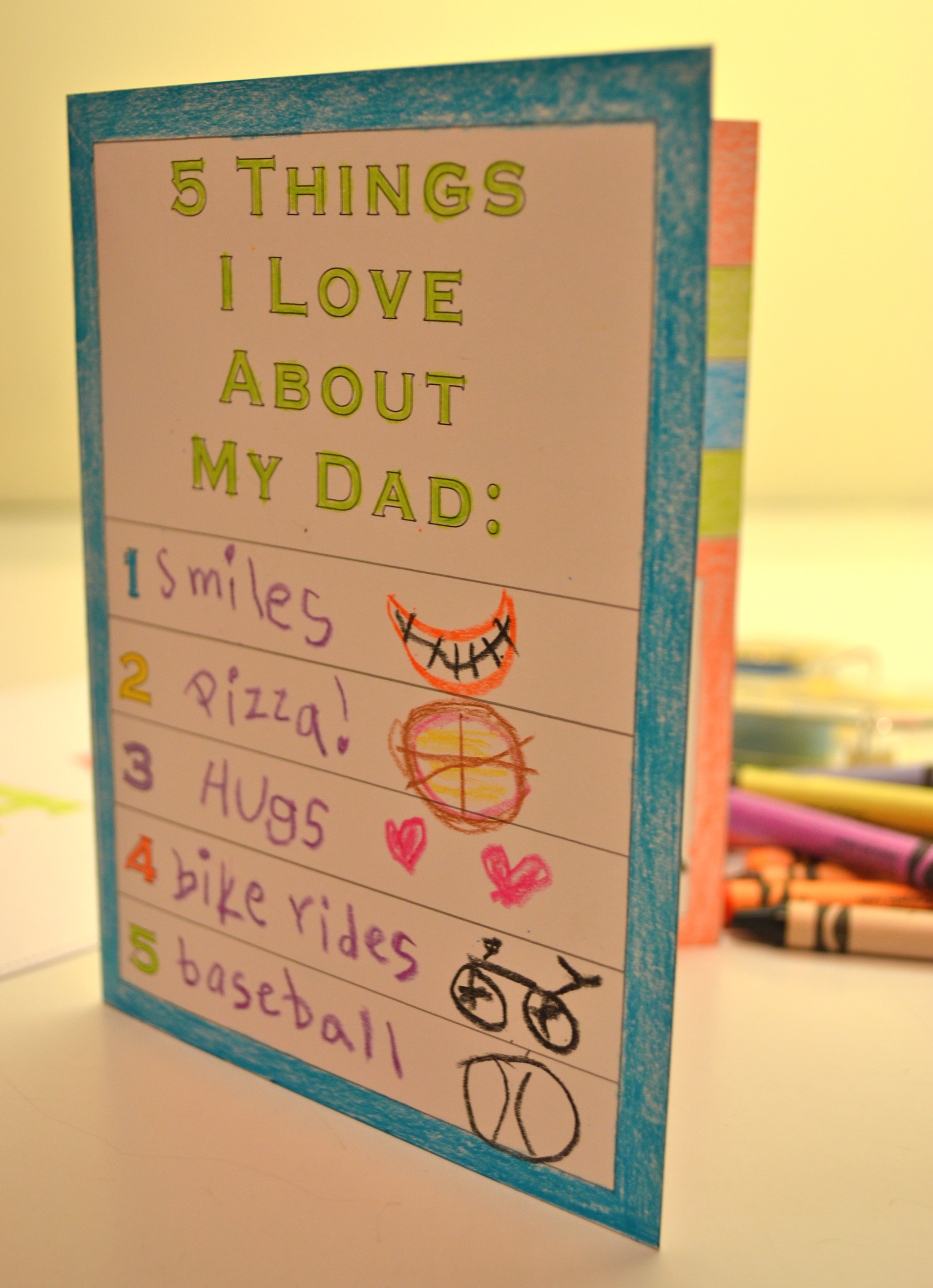 Printable Father s Day Card For Kids
