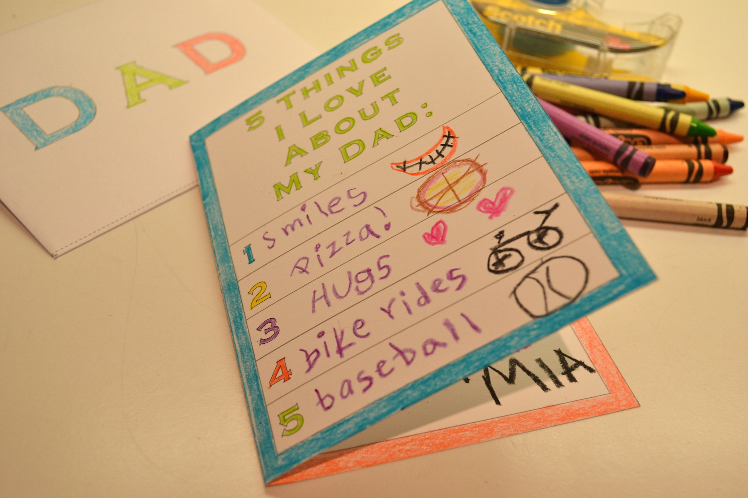 Printable Father s Day Card For Kids